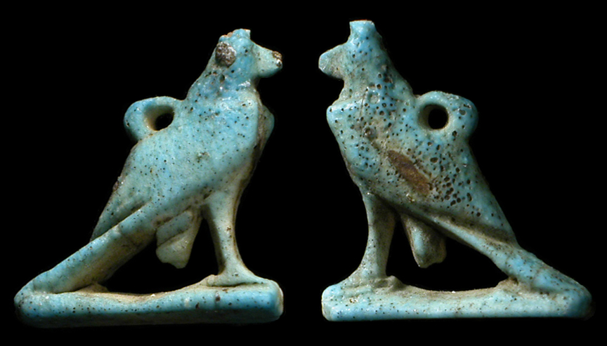 Ancient Egypt. Late Period, c. 664-332 BC. Beautiful light blue faience ...